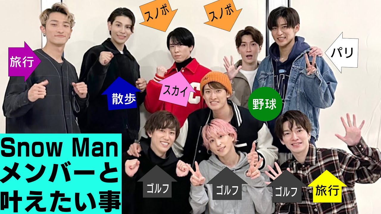 Snow Manに"メンバーと"叶えたいこと聞いたら阿部ちゃんがめめ想いな発言した件 - MAGMOE