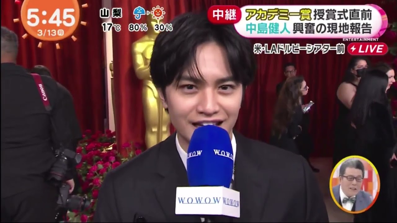 Sexy Zone 中島健人、アカデミー賞授賞式直前 中島健人興奮の現地報告│めざましテレビ 2023年03月13日 Magmoe