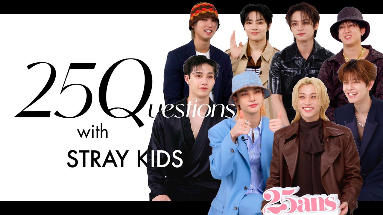 【Eng Sub】人生最愛のものは？Stray Kids(스트레이 키즈)のプライベート秘話に迫る｜25 Questions｜25ans - MAGMOE
