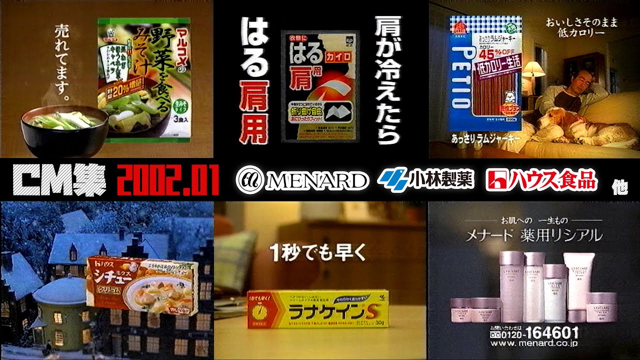 【2002年1月】火曜夜のCM集〈前半〉【ハウス、メナード、養命酒他】 - MAGMOE