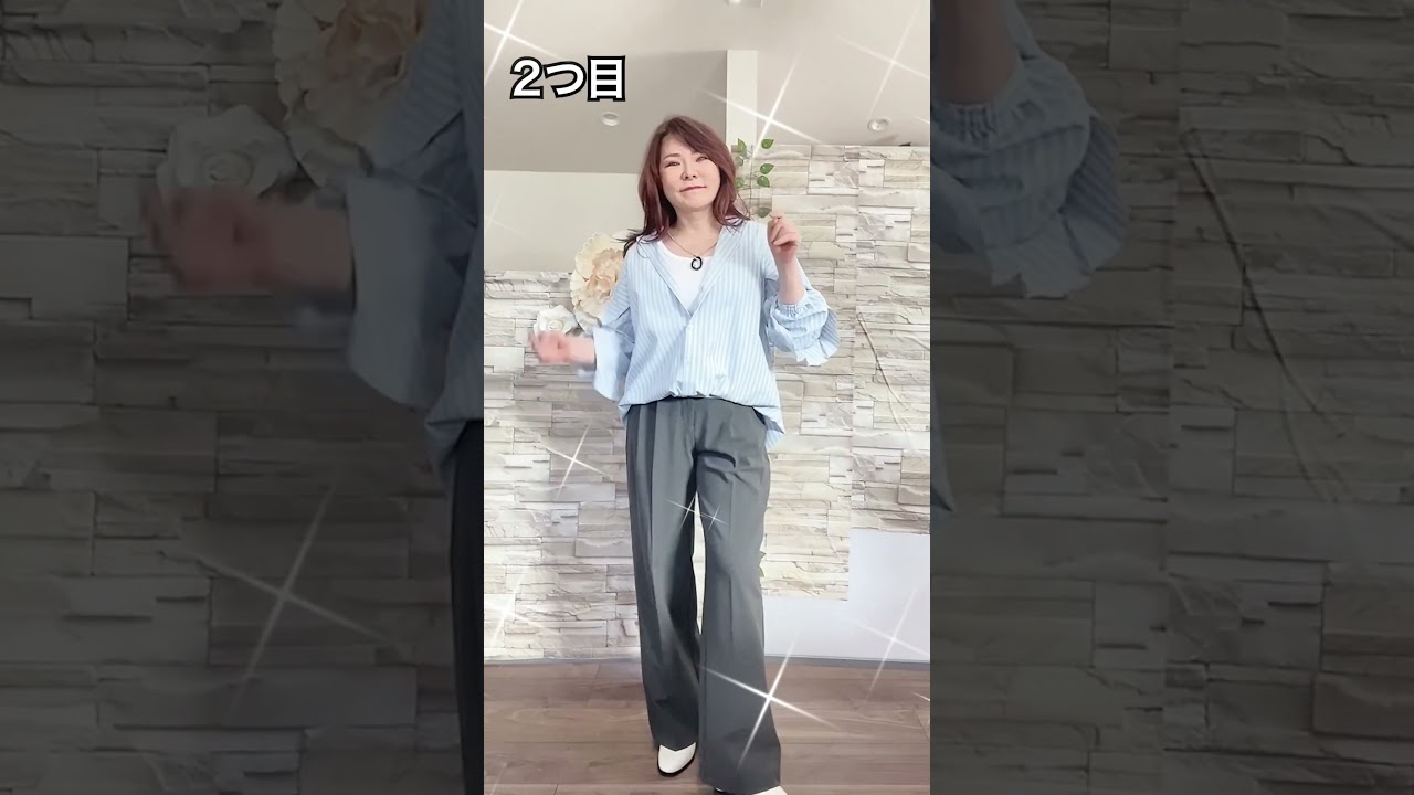 60才ぽっちゃり61キロ♪GUの春コーデ5選☆#50代ファッション #shorts - MAGMOE