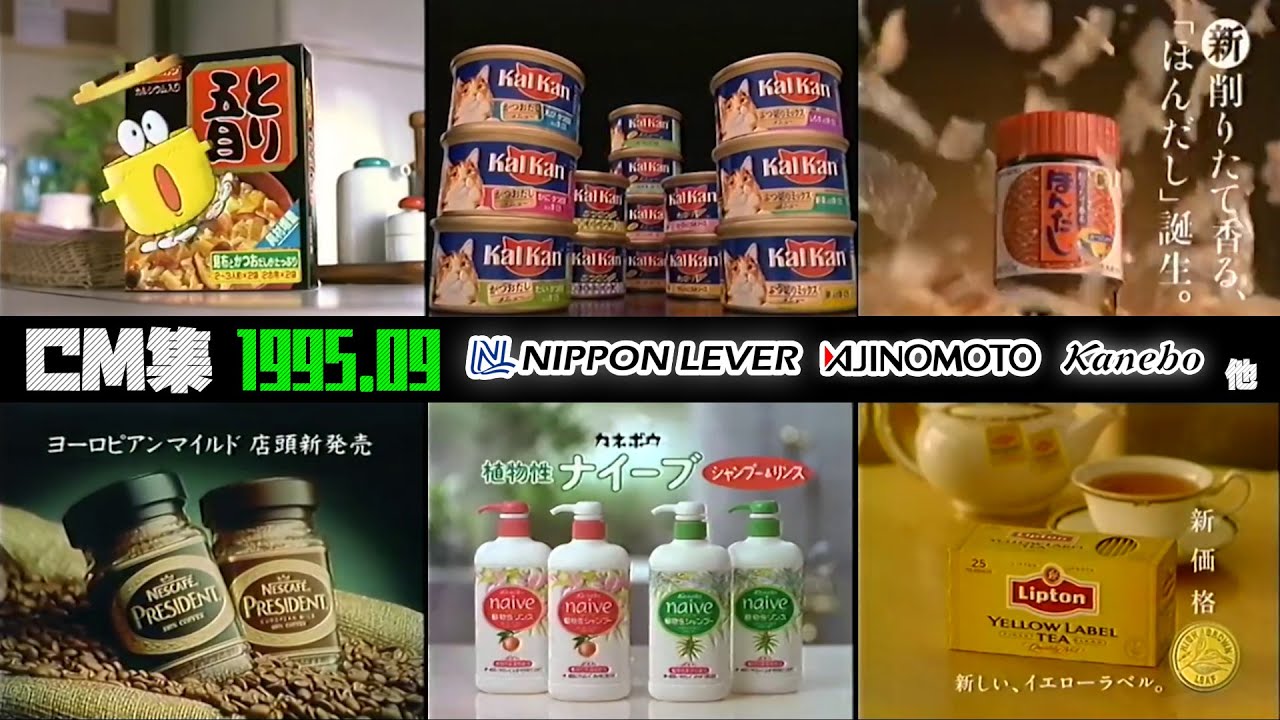 【1995年9月】木曜夜のCM集〈part3〉【味の素、日本リーバ他】 - MAGMOE