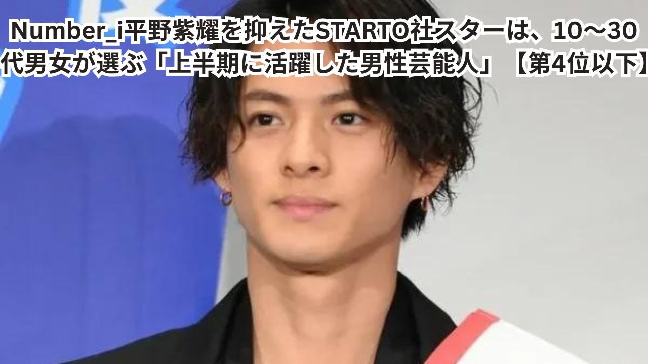 Number_i平野紫耀を抑えたSTARTO社スターは、10～30代男女が選ぶ「上半期に活躍した男性芸能人」【第4位以下】 - MAGMOE