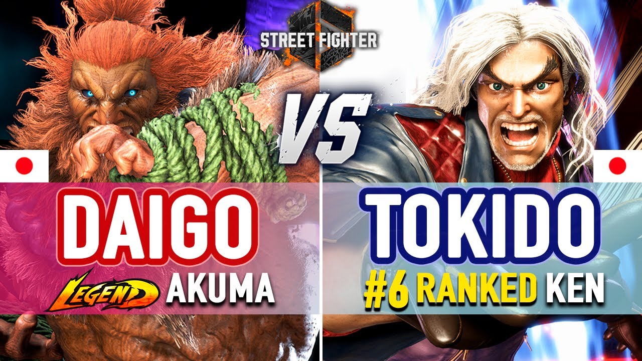 SF6 🔥 Daigo (Akuma) vs Tokido (#6 Ranked Ken) 🔥 SF6 High Level Gameplay ...