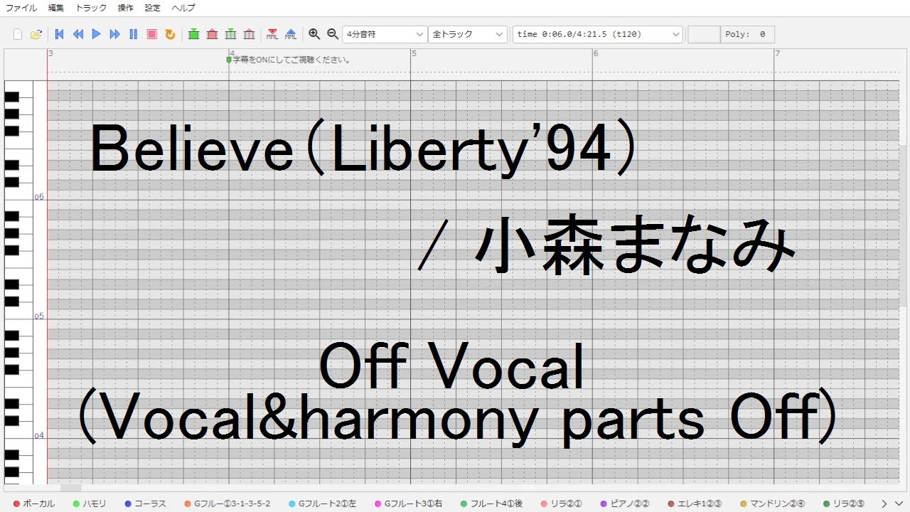 【MabinogiMML】Believe（Liberty'94） / 小森まなみ (Vocal&harmony parts Off)【カバー曲】 - MAGMOE