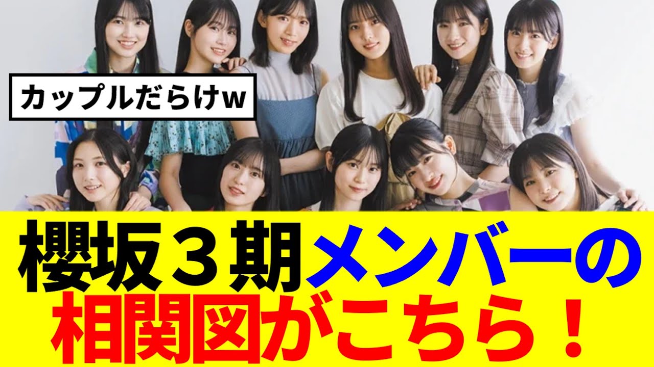【櫻坂46】櫻坂3期のドロドロすぎる相関図がこちらwww - MAGMOE