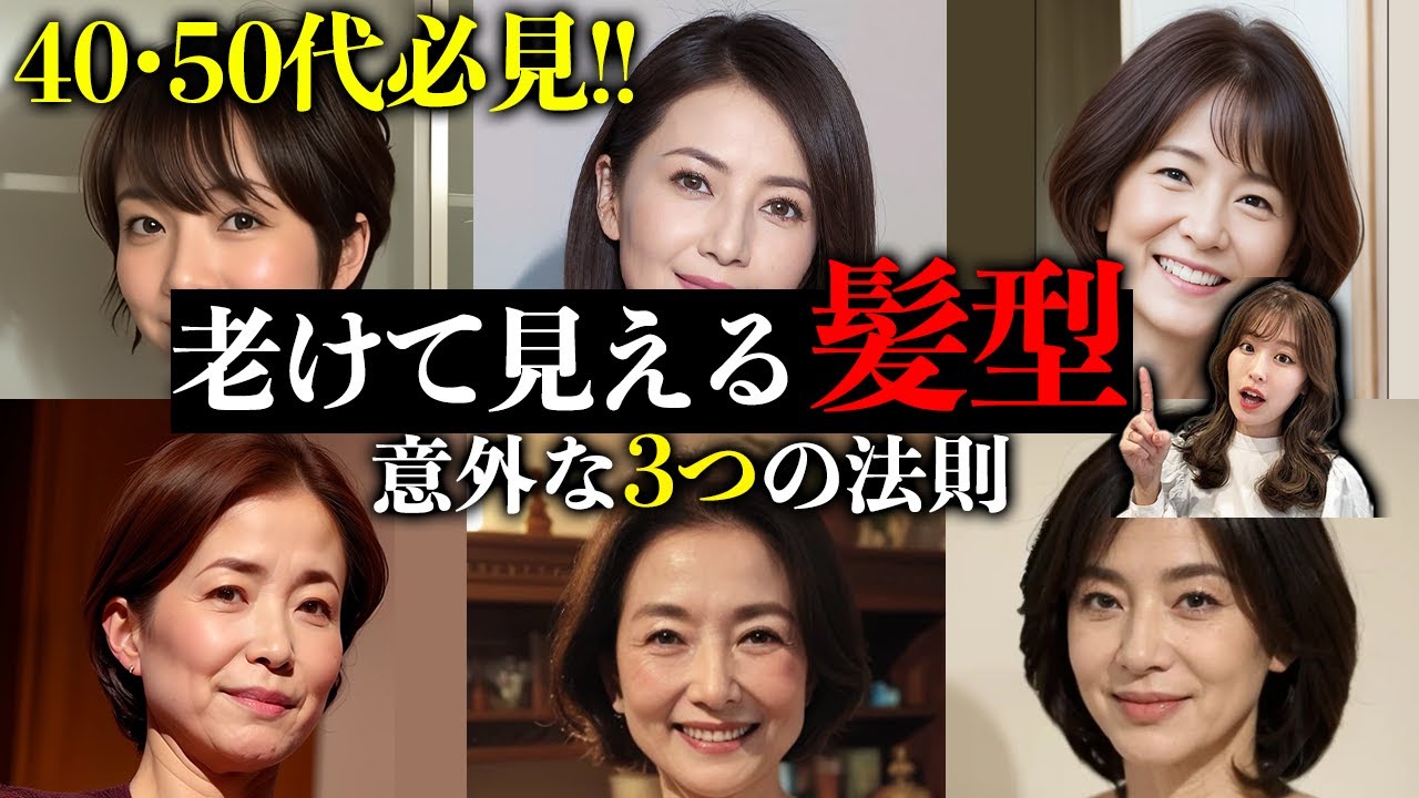 【40,50代】老けて見える髪型！若見えする3つの法則を表参道美容師が解説します！ - MAGMOE