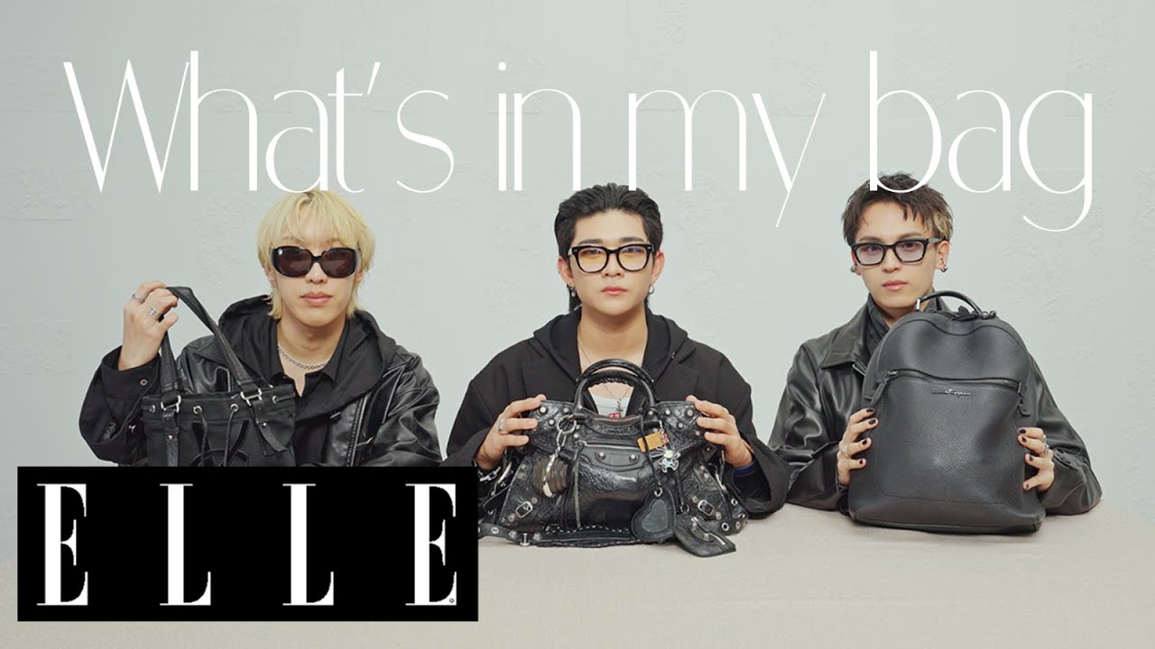 【Novel Core, Aile The Shota, edhiii boi】BMSG POSSEの3人が私物を大公開🖤｜What's in my bag｜ELLE Japan - MAGMOE