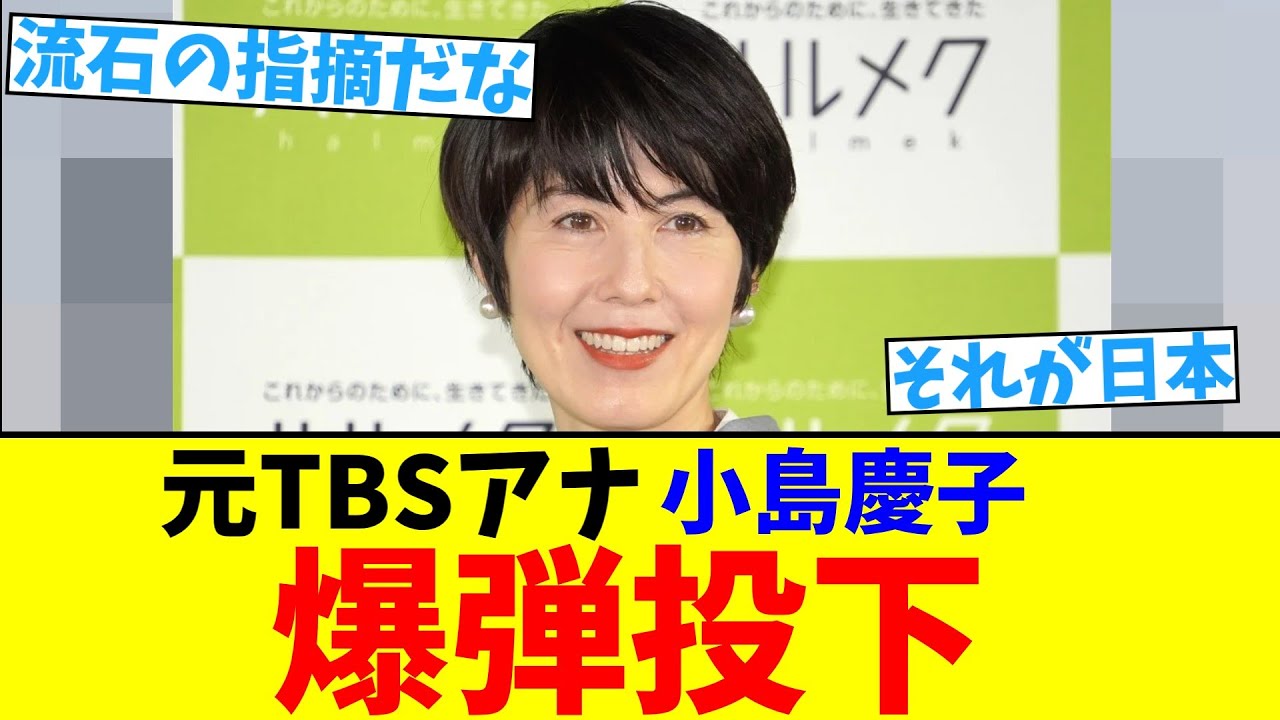 元TBSアナ小島慶子 爆弾投下【2chまとめ】【2chスレ】【5chスレ】 - MAGMOE