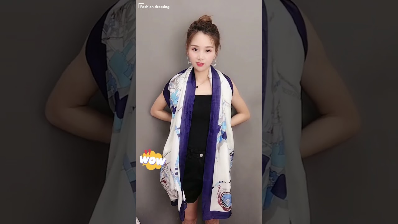 Wearing A SPRING Scarf like a top for girls? #shorts #scarf #fashion - MAGMOE