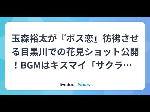 H91- 玉森裕太が『ボス恋』彷彿させる目黒川での花見ショット公開！BGMはキスマイ「サクラヒラリ」 - MAGMOE