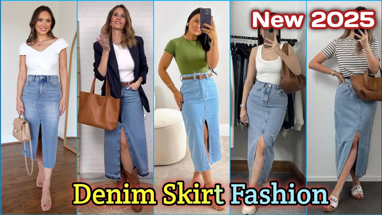 ロングデニムスカートの着こなし方 *40代・50代・60代以上のファッション* - MAGMOE