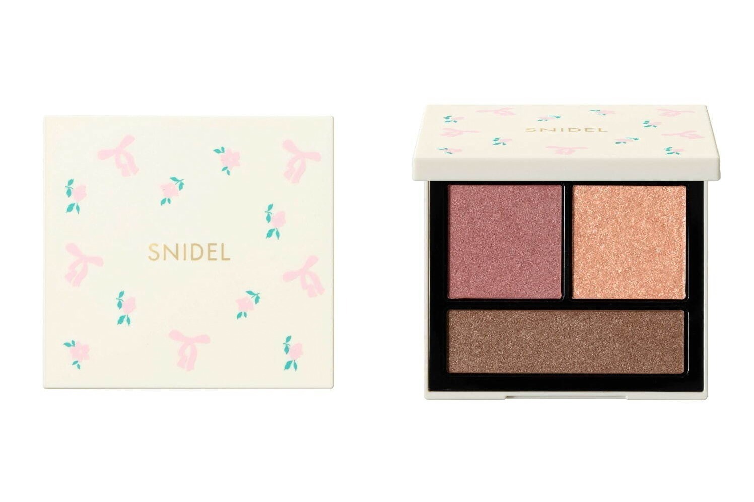 スナイデル ビューティ25年夏コスメ「小花＆リボンパケ」の“捨て色なし”3色アイパレ＆人気ルージュ - ファッションプレス - MAGMOE