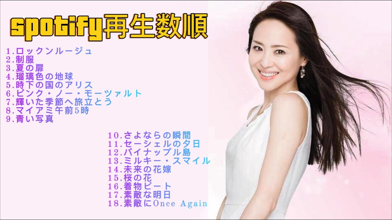 🌸 松田聖子・ 80年代 ヒット曲人気ランキング（Spotify再生数順）🌸 - MAGMOE